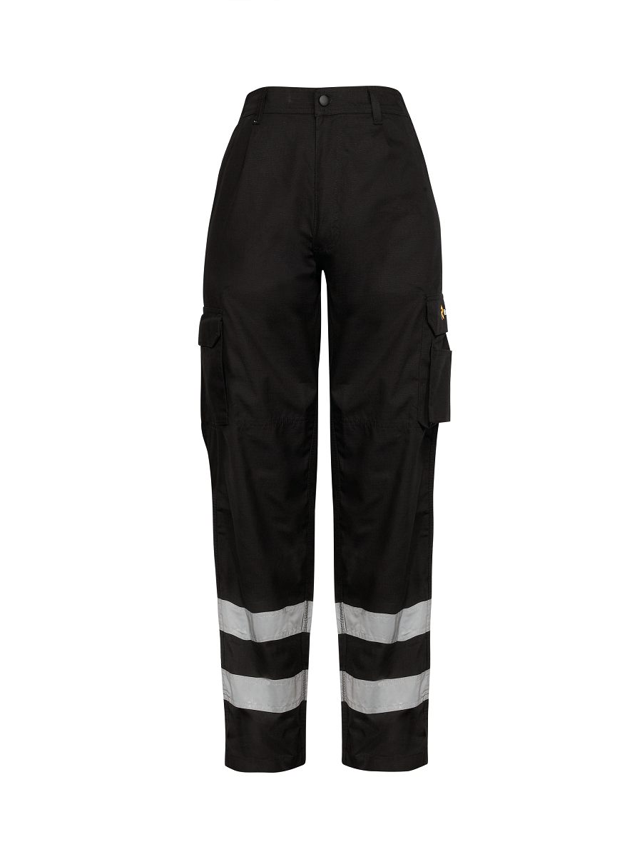 Robuck Womens Premium Taped Ripstop Trousers Black NZ | Leedsafe